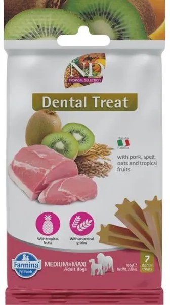 N&D TROPICAL Dog Dental Snack Pork Medium & Maxi 100 g