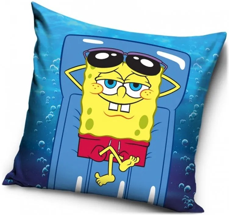 Polštář Spongebob na lehátku - 40 x 40 cm