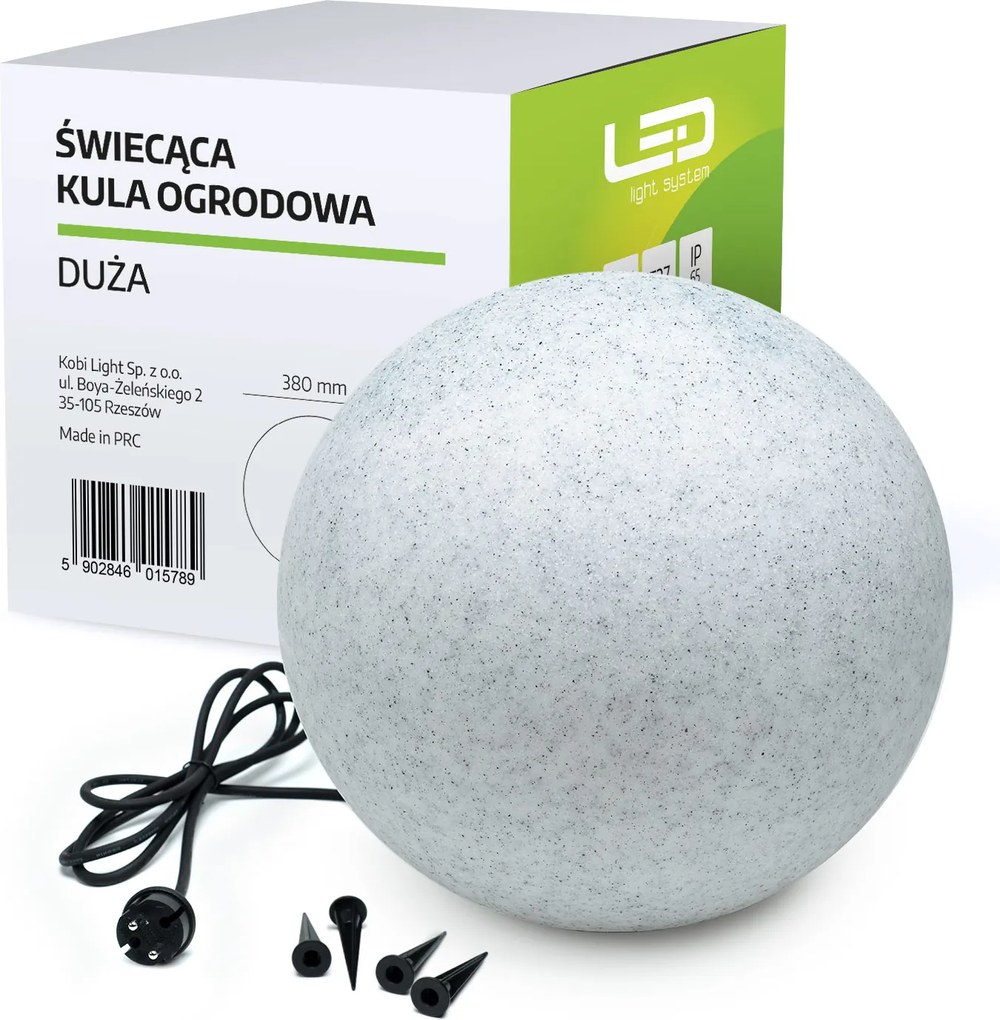 Dekorativní lampa Zahradní koule 1xE27 průměr 38 Cm IP65 Venkovní