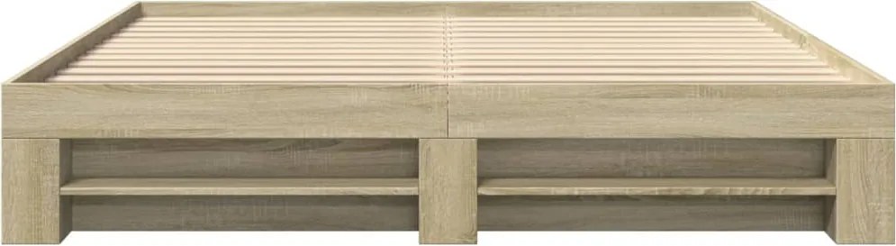 Rám postele bez matrace dub sonoma 180x200cm kompozitní dřevo 3295452