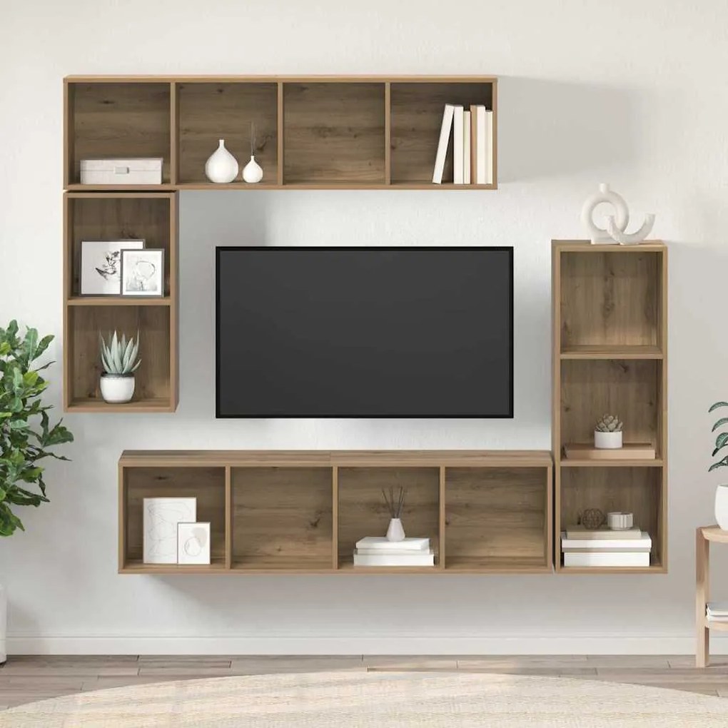 Sestava TV skříněk 4 ks Artisanový dub Kompozitní dřevo 3393224