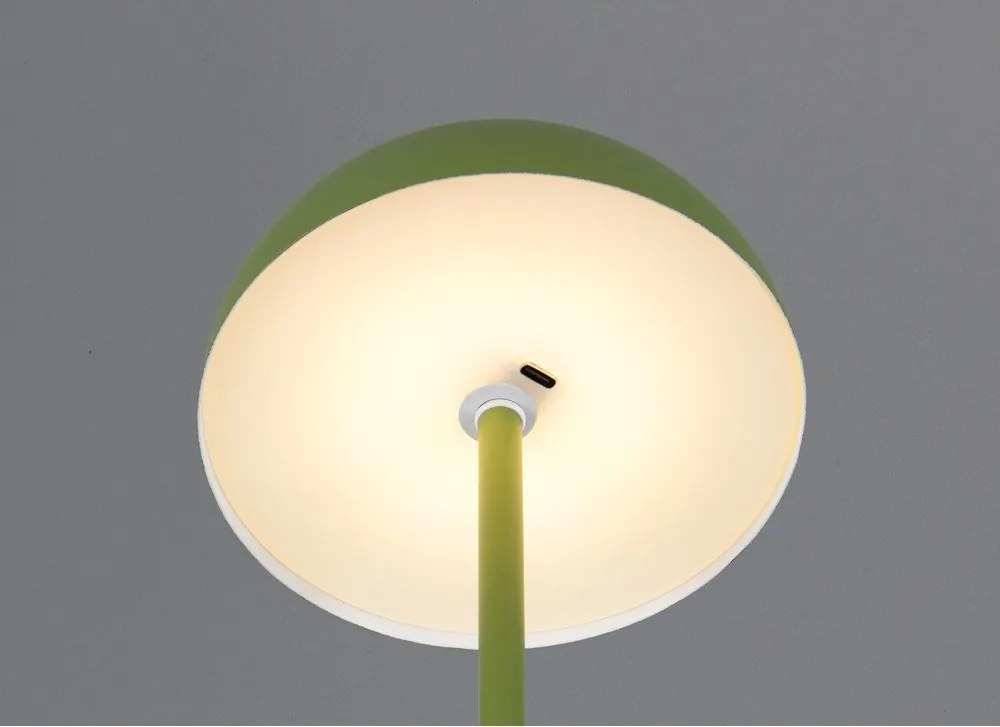 Zelená LED stolní lampa s kovovým stínidlem (výška 21 cm) Munoz – Reality