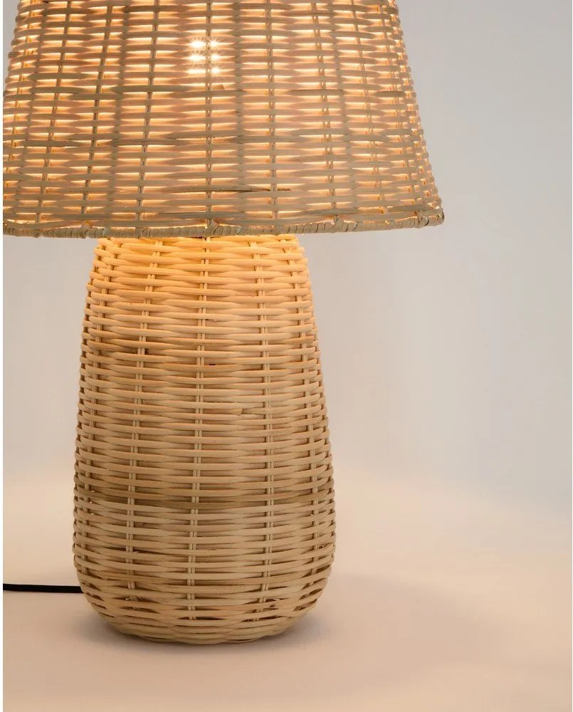 Ratanová stolní lampa v přírodní barvě (výška 65 cm) Neuda – Kave Home