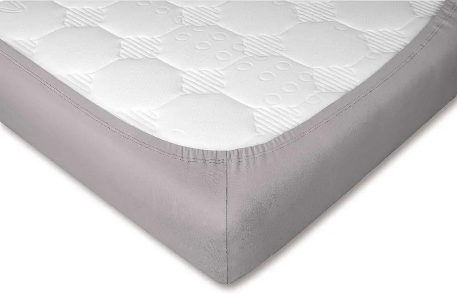 DADKA Jersey prostěradlo světle šedé Rozměr 200x220x20