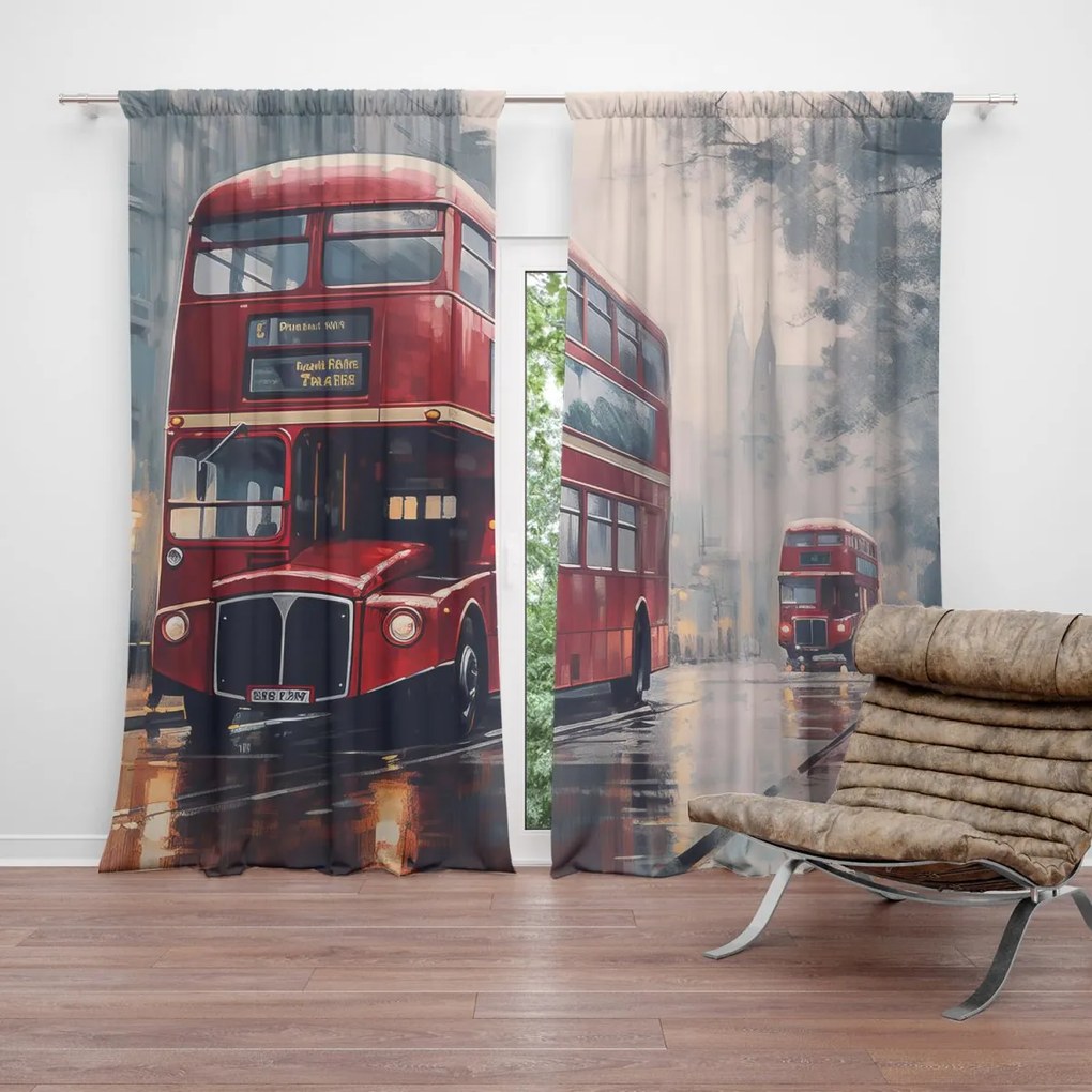 Sablio Závěs Londýn Double-decker 2: 2ks 140x250cm