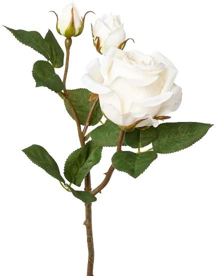 Umělá květina Gasper růže 48cm, krémová