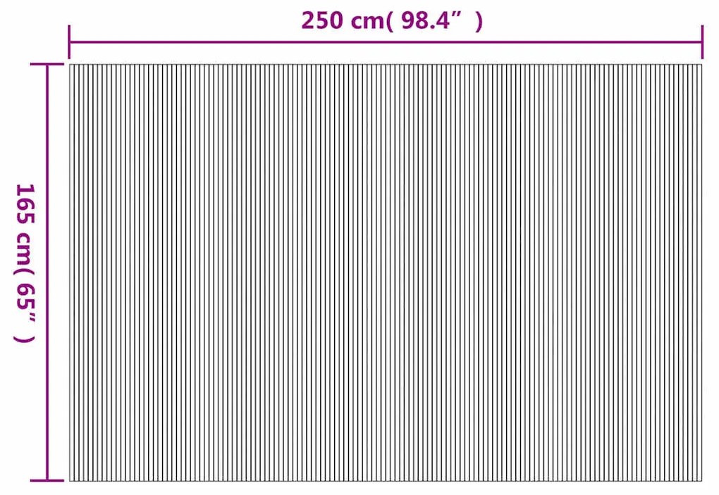 vidaXL Marketos Paraván bambusový šedý šířka 250 cm výška 165 cm