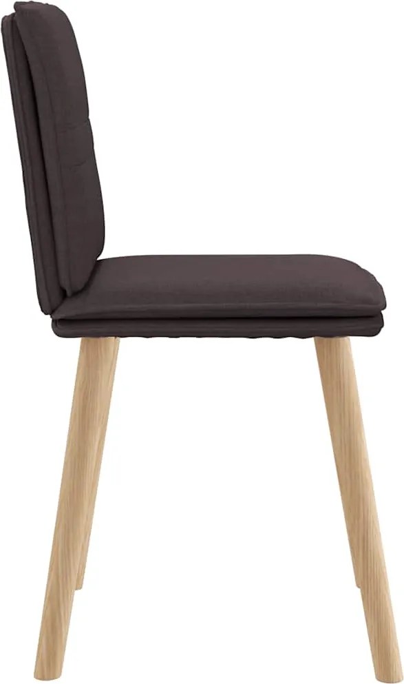 Jídelní židle 4 ks tmavě hnědé textil 3315359