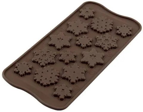 Silikonová forma na čokoládu – sněhové vločky - Silikomart