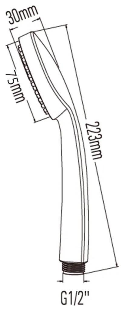 Sapho, Ruční sprcha, průměr 75mm, ABS/chrom, 1204-42
