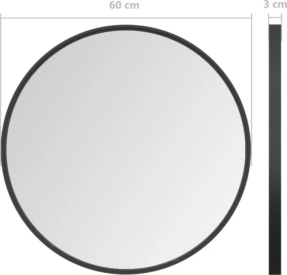 vidaXL Nástěnné zrcadlo černé 60 cm [322295]