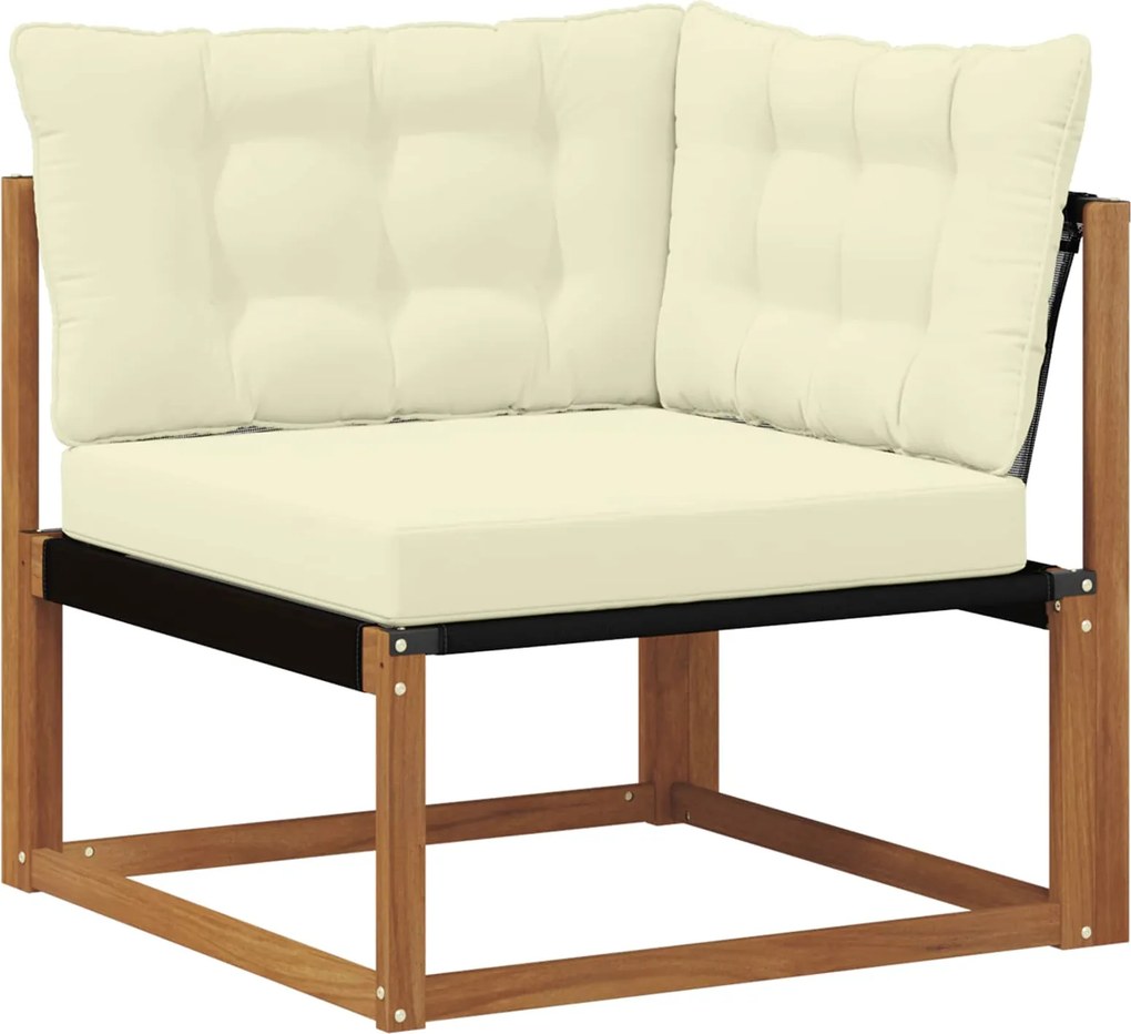 Venkovní pohovková souprava 4 ks Přirozená a Krémová 3381394