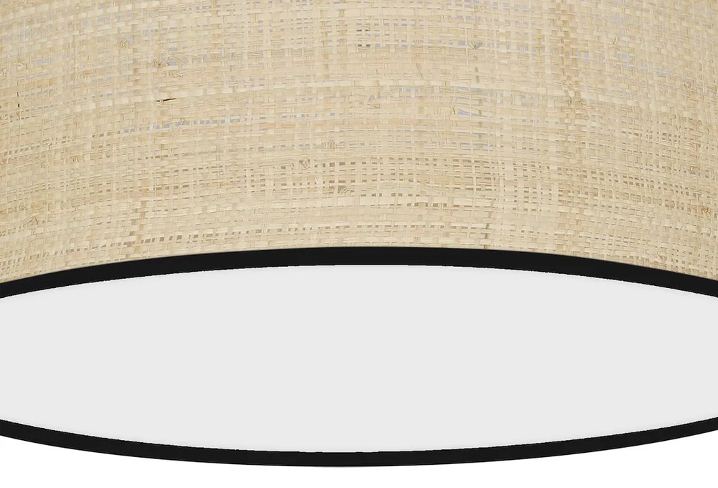 Stropní svítidlo Marshall, 1x ratanové stínítko, (bílé plexisklo), (fi 40cm), b
