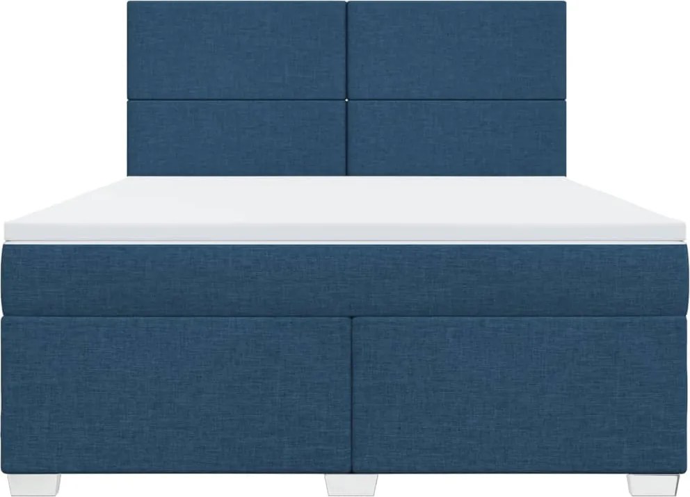 Box spring postel s matrací modrá 180x200 cm textil 3292866