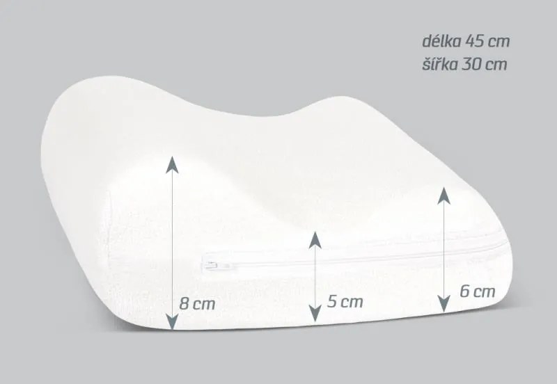 Bellatex Polštář anatomický 45x30 cm Jersey bílá