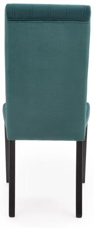 Jídelní židle DIEGO 2 – masiv, látka, více barev Černá / tmavě zelená