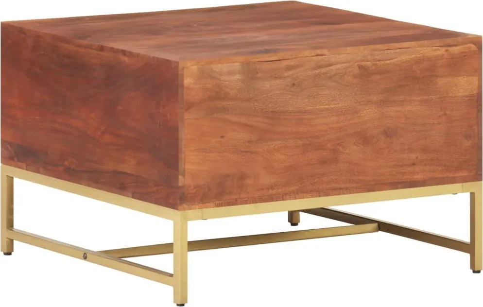 Konferenční stolek medově hnědý 67 x 67 x 45 cm masivní akácie 320376