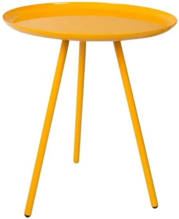 Odkládací stolek WLL FROST Ø 39 cm, žlutá