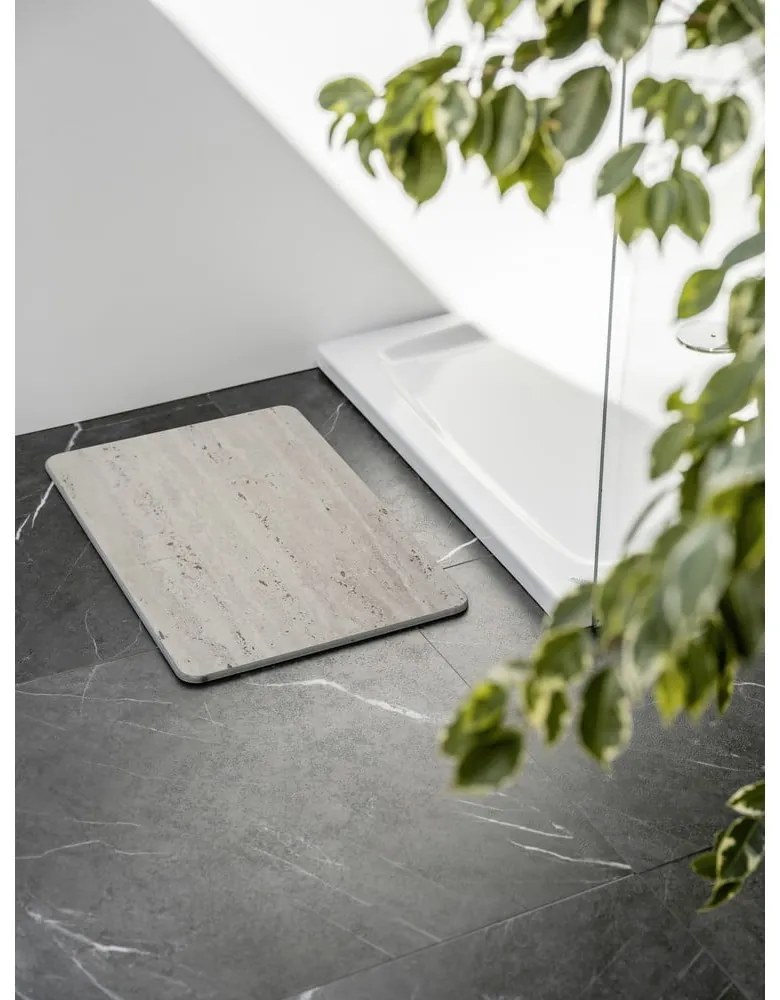 Světle hnědá koupelnová předložka z křemeliny 39x60 cm Puna – Wenko