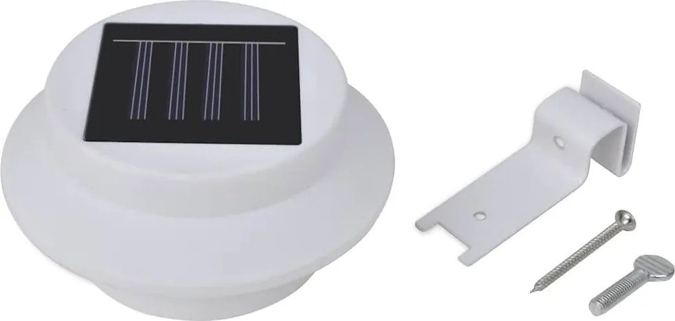 Venkovní solární lampy na plot 12 ks LED bílé 277123