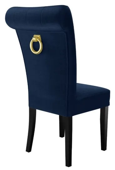 Čalouněná jídelní židle ST65 + klepadlo, Klepadlo: zlaté, Barva křesla: bíla polomatná, Potah: Magic Velvet 2216