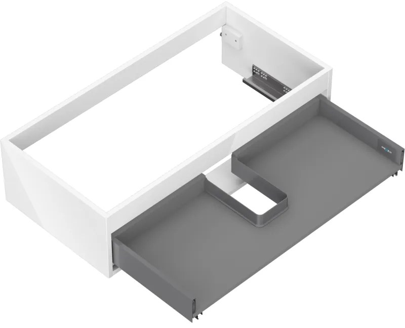 Mexen Box-A, závěsná skříňka 90 cm, 1 zásuvka, bílá lesklá, 91AX0-0900-235-1-00