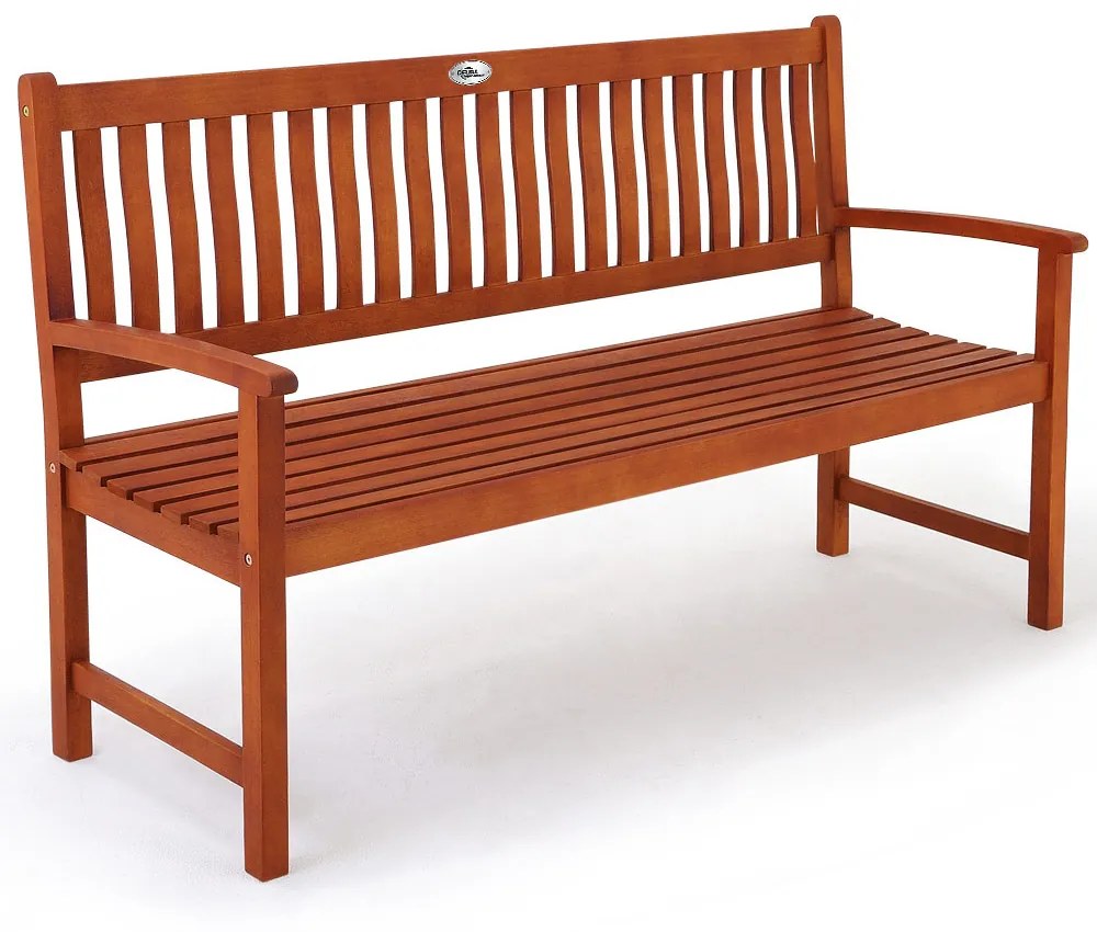 Zahradní lavička Maxima - eukalyptové dřevo | 152 cm x 90 cm x 55 cm