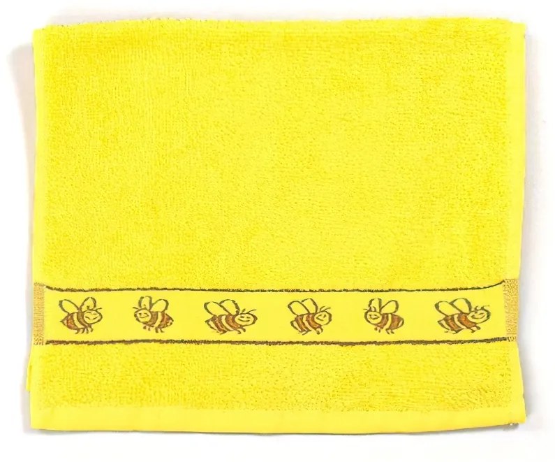 Dadka Dětský froté ručník KIDS, žlutý, 30x50cm