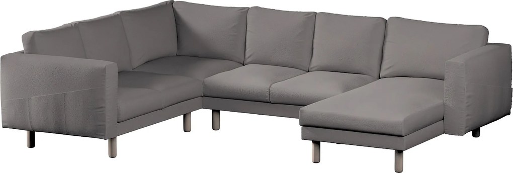 Potah na pohovku IKEA Norsborg rohová, 5-místná se šezlongem barva béžová látka pletený vzor