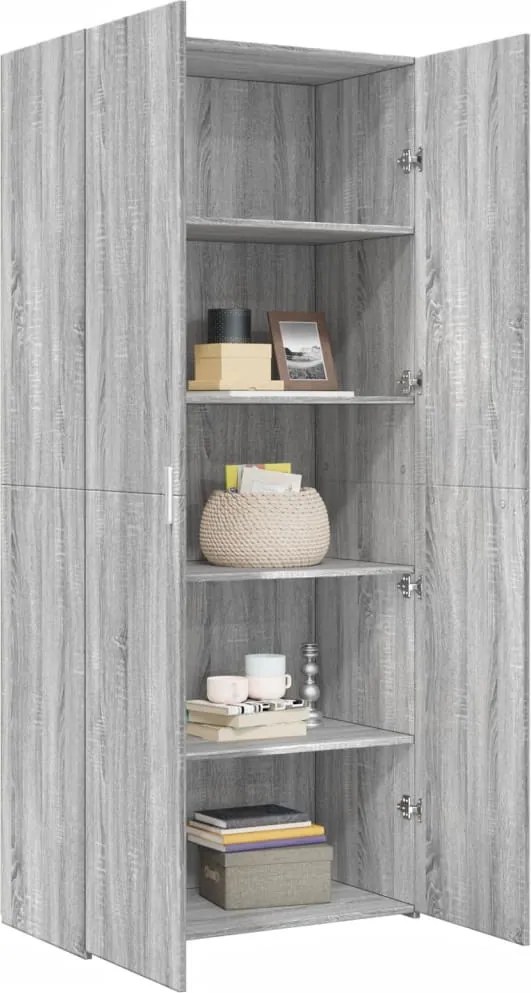 Skříň highboard šedá sonoma 80 x 42,5 x 185 cm kompozitní dřevo 3281439