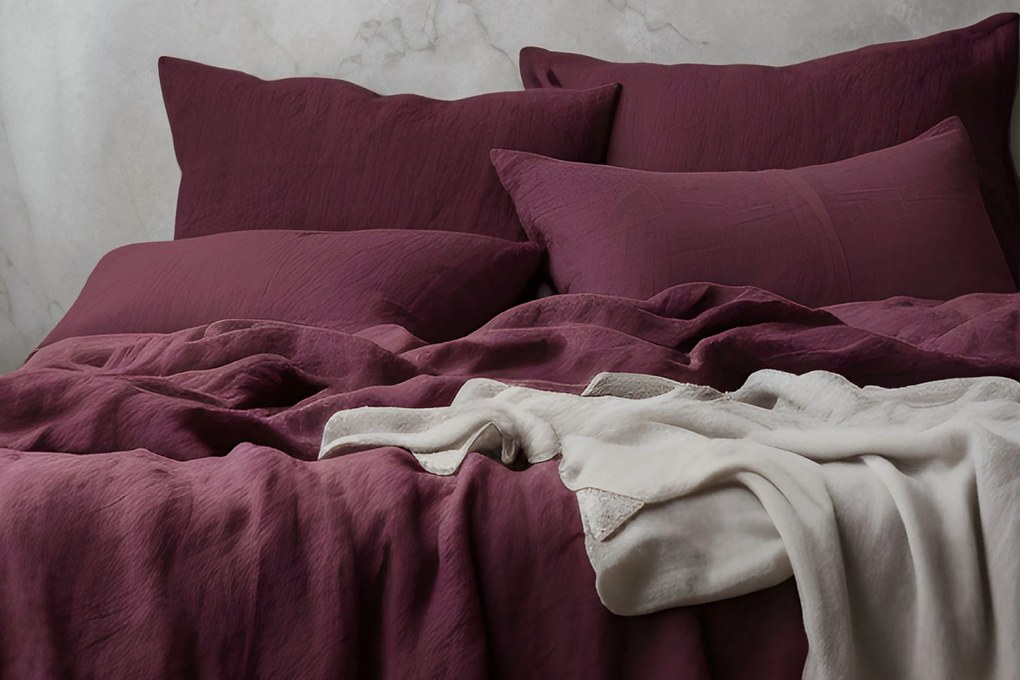 Mušelínové prodloužené povlečení Claret Velikost: 140 x 220 + 70 x 90