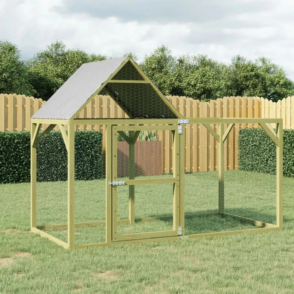 Kurník 200x100x150 cm impregnované masivní borové dřevo 3102992