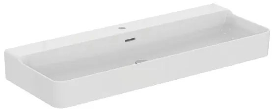 Ideal Standard Conca Ceram - Umyvadlo na desku 1200x450 mm, s přepadem, otvor pro baterii, bílá T383801