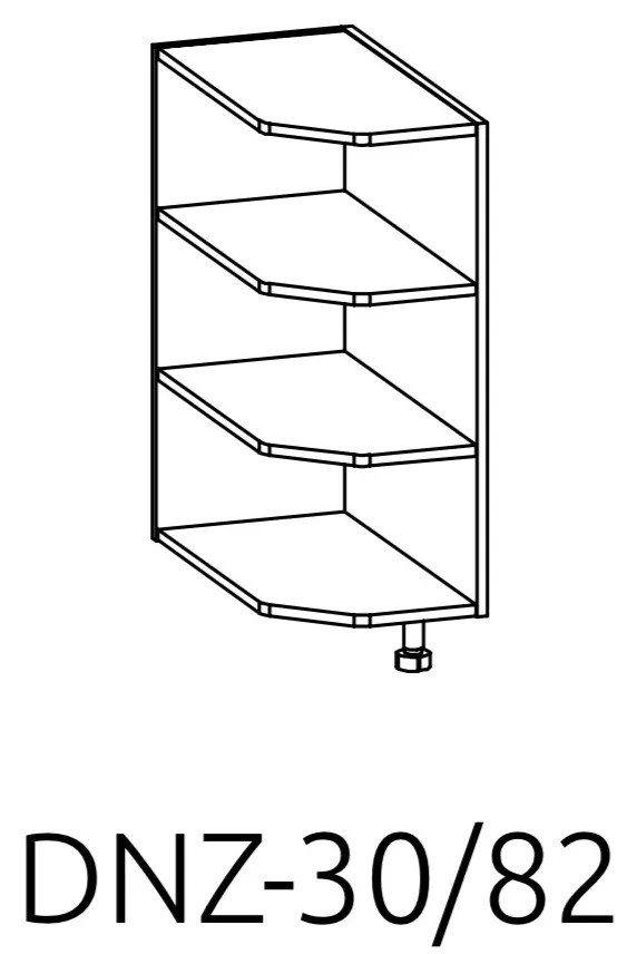 Black red white DNZ-30/82 vnější rohová dolní skříňka kuchyně Top Line