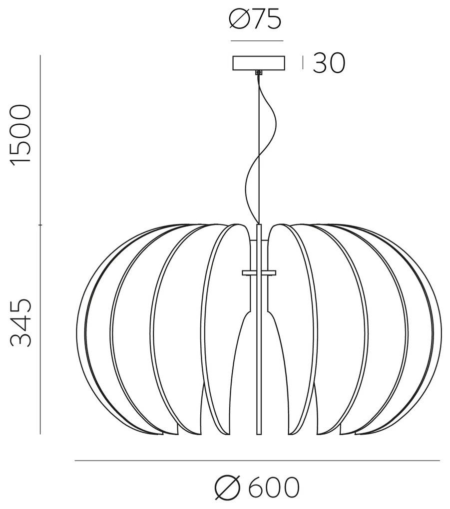 ACB Iluminacion Závěsné svítidlo ROSA DEL DESIERTO, ⌀ 60 cm, 1xE27 15W