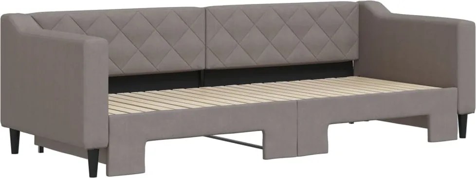 Válenda s přistýlkou taupe 80 x 200 cm textil 3197424