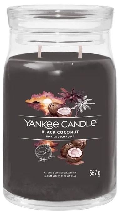 Yankee Candle Signature svíčka velká Black Coconut, 567g