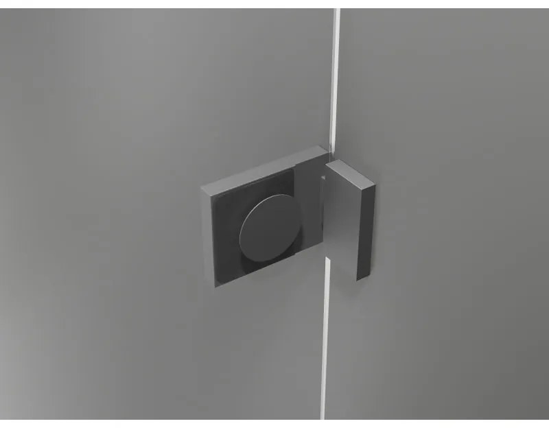 Mexen Lunar L Duo výklopný sprchový kout 120 x 90 cm, 8mm čiré sklo, grafitový profil, 834L-120L-090P-95-00