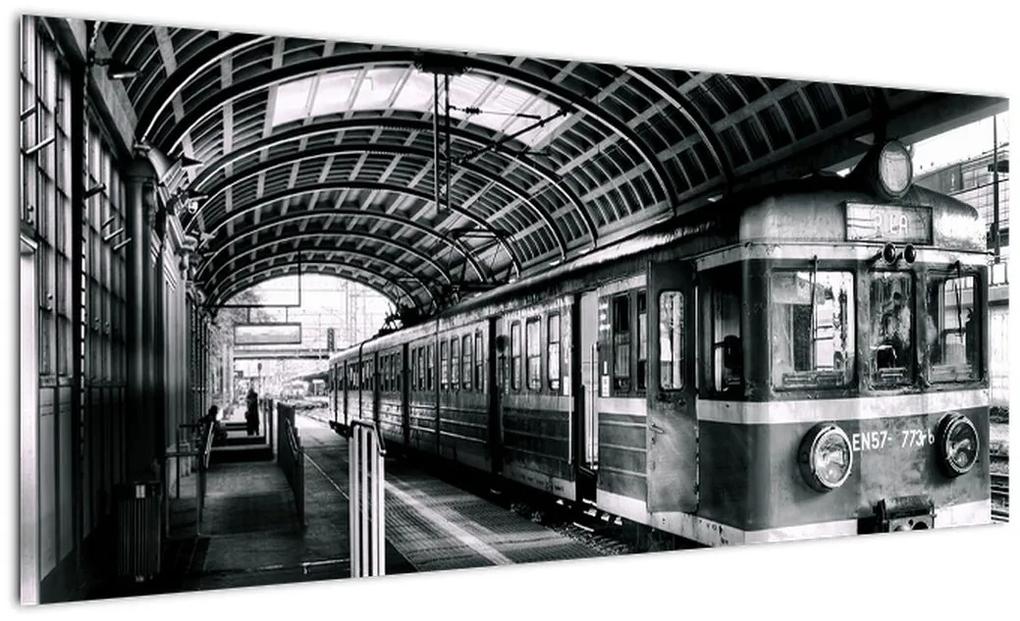 Obraz vlakového nádraží (100x40cm)