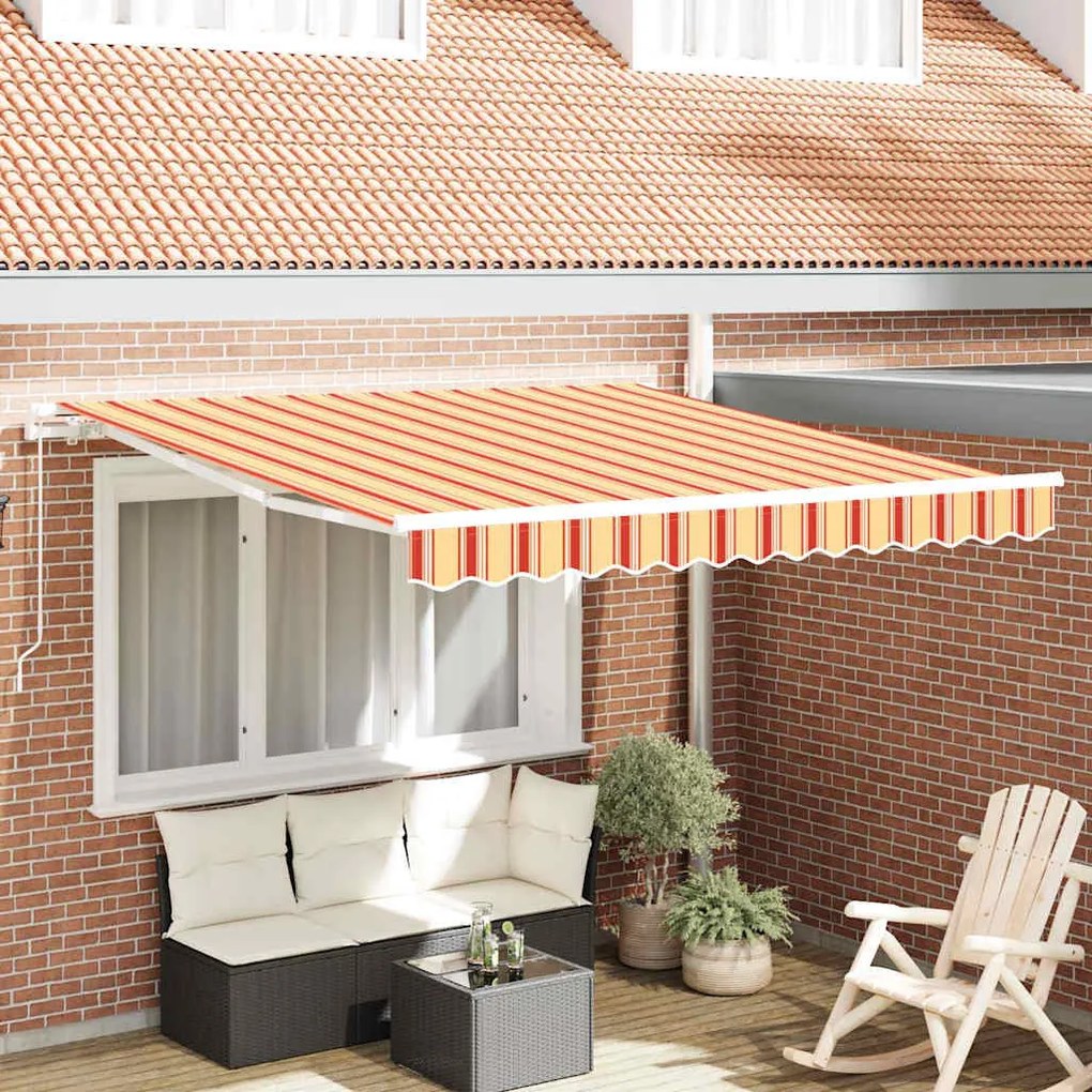 Stahovací markýza Žlutá a oranžová 300 x 250 cm 3329961