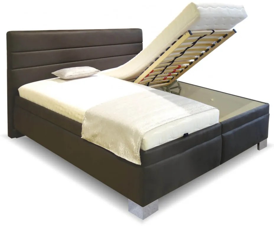 Čalouněná postel s úložným prostorem Imola vario, čelní výklop MAWS, 160x200 cm