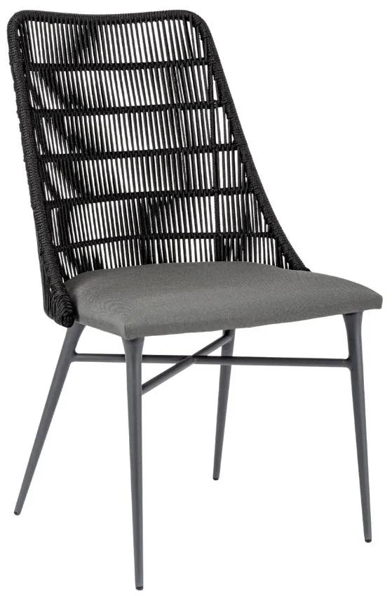 OnaDnes -20% Antracitově šedá pletená zahradní židle Bizzotto Tabita