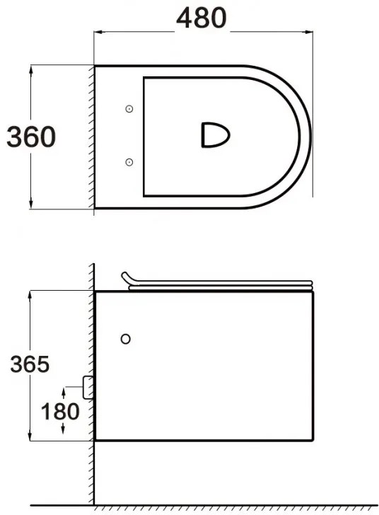 Mexen SOFIA Rimless závěsná wc mísa se sedátkem s pomalým zavíráním, 49 x 37 cm, bílá, 30544000