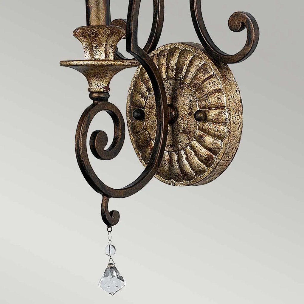 Elstead MARQUETTE rustikální nástěnné světlo 55 cm 1xE14 starý bronz