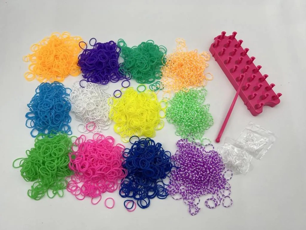 Alltoys Kreativní sada na výrobu náramků Loom Band 2400 ks