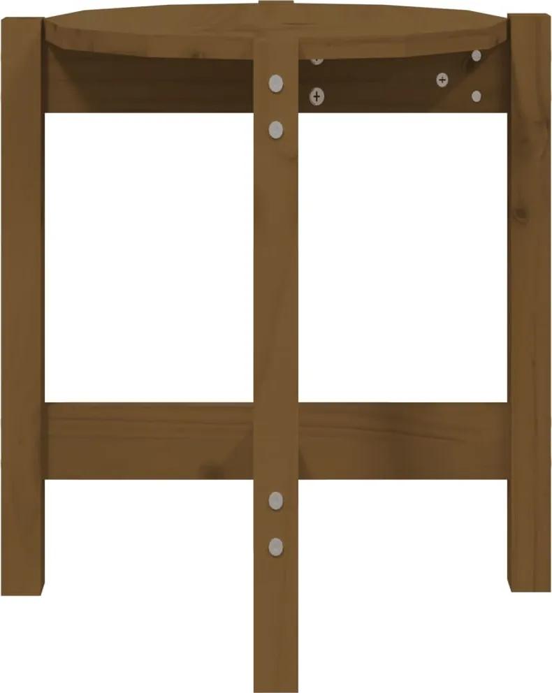 vidaXL Konferenční stolek Ø 42,5 x 45 cm masivní borové dřevo [822315] Barva: Bílá