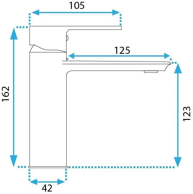 Rea Veneta, umyvadlová baterie h-150, chromová, REA-B6416