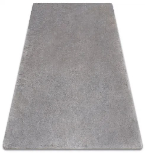 Kusový koberec jednobarevný Shaggy POSH protiskluzový pratelný šedý Rozměr: 50x80 cm