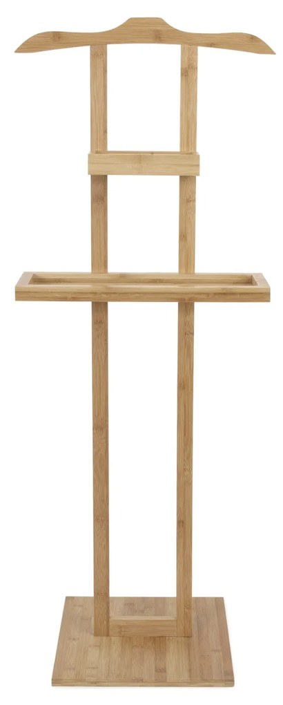 Bambusový stojan na oblečení s odkládací plochou Compactor Bamboo - 44,5 x 32 x 115 cm