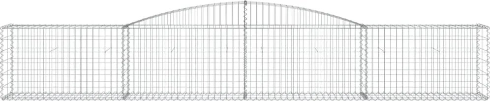 Klenuté gabionové koše 15 ks 400x50x60/80 cm pozinkované železo 3146979